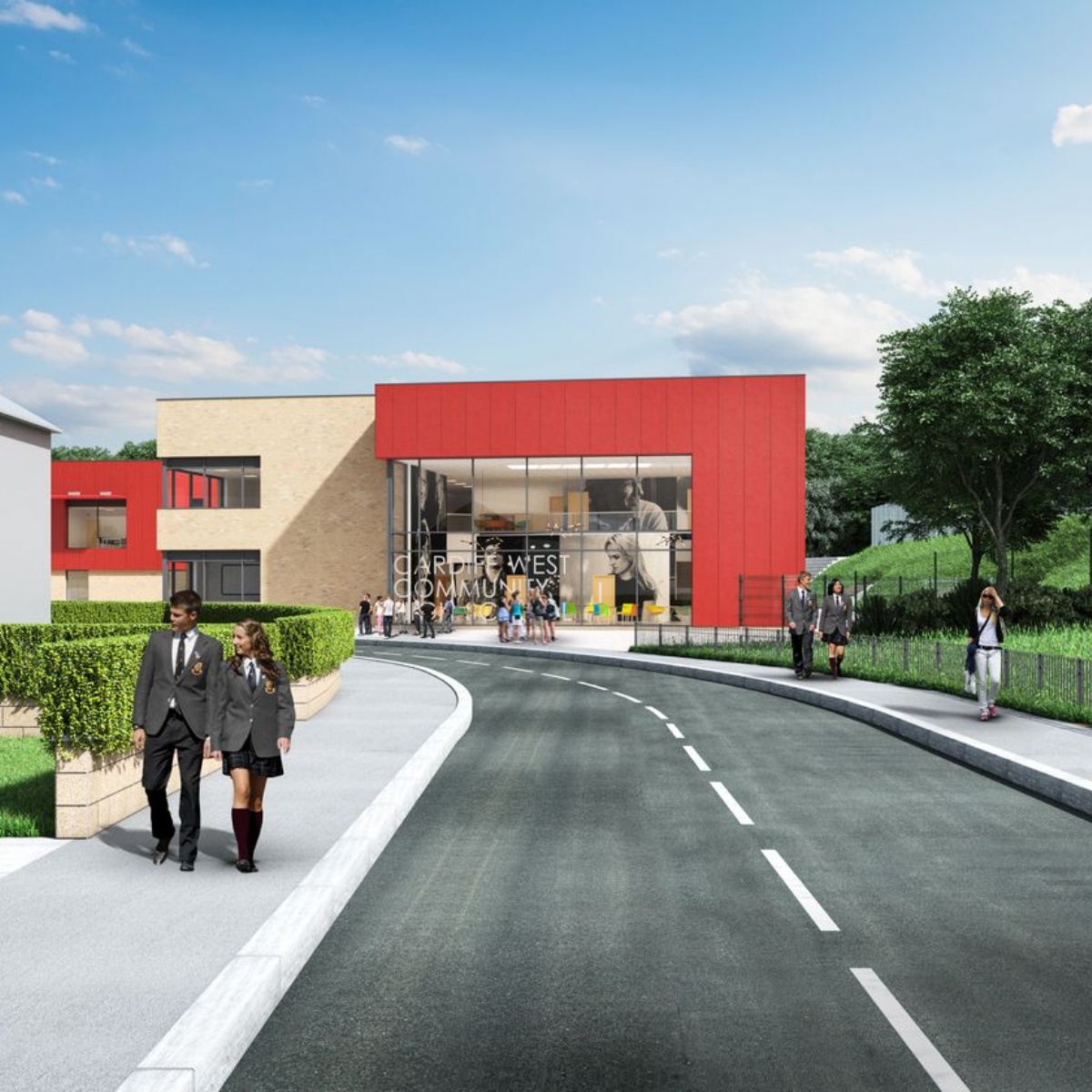 Artist impressions of the new school - Cardiff West Community High School